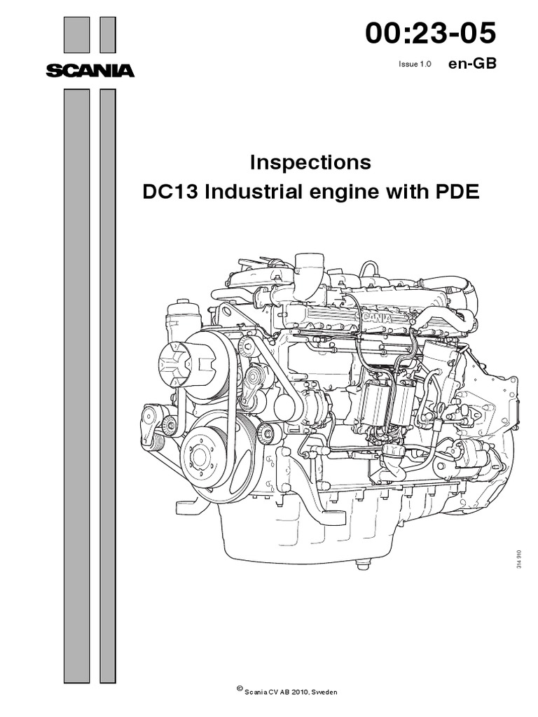 Inspection DC13 Industrial Engine With PDE | PDF | Motor Oil | Radiator
