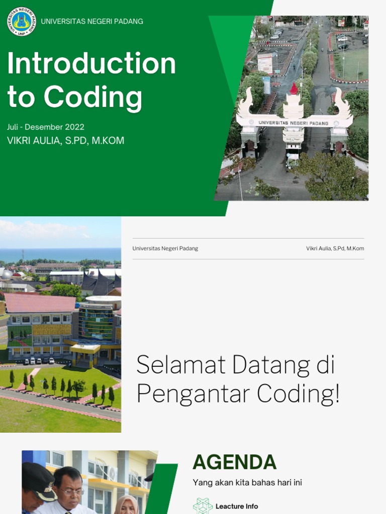 PPT1 - Intro Pengantar Coding | PDF