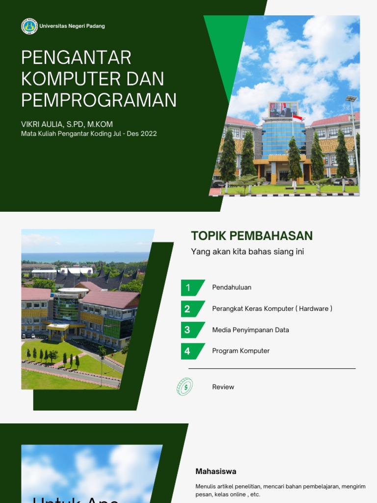 PPT2 - Pengantar Komputer Dan Pemrograman | PDF