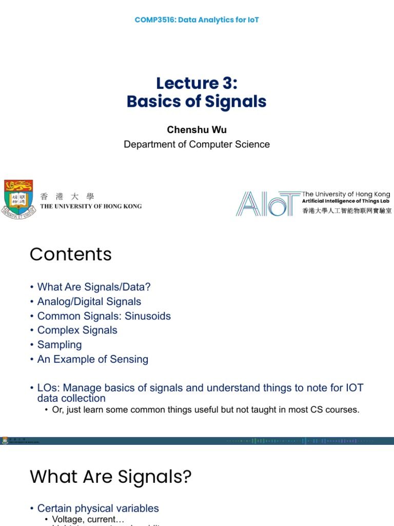 Lecture03 Signals | PDF | Sampling (Signal Processing) | Discrete Time And Continuous Time