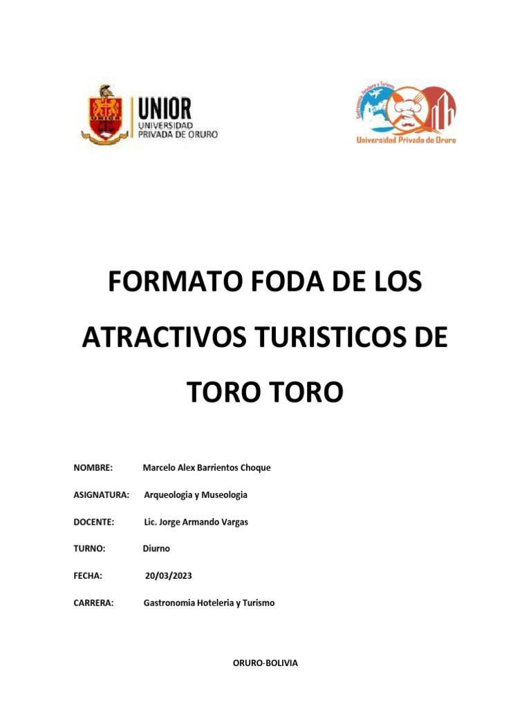 Toro Toro. | PDF | Excursionismo | Turismo