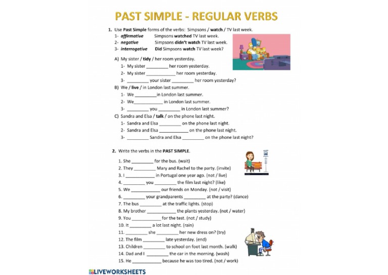 Regular Verbs - Past Simple | PDF