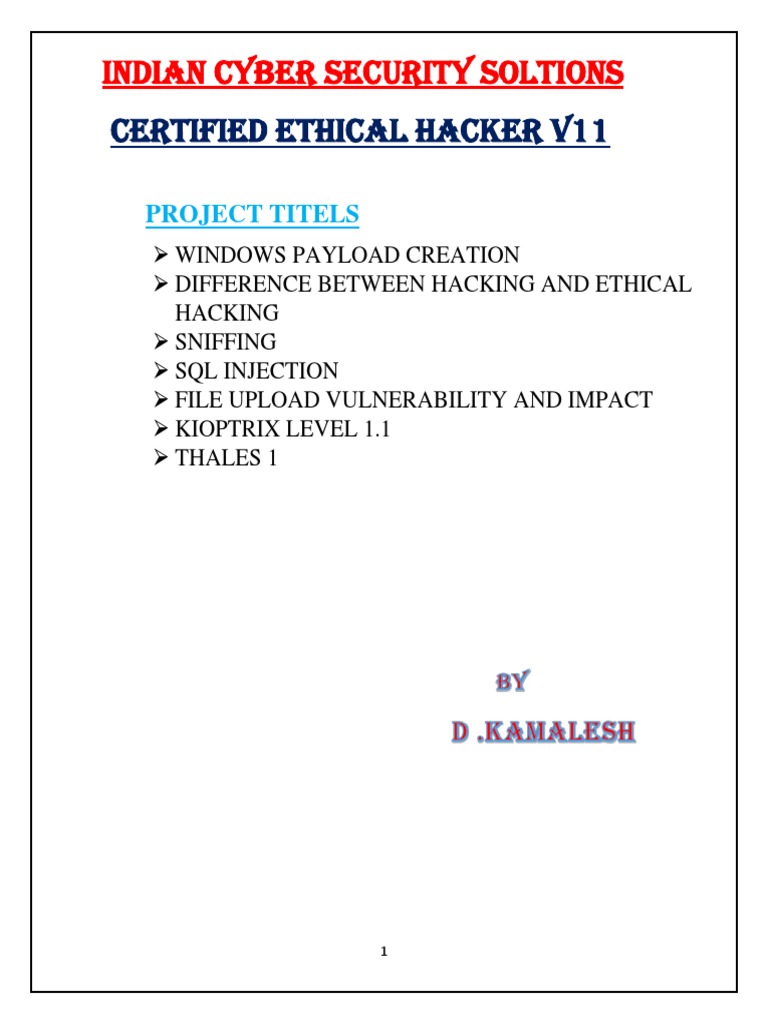 Ceh Project | PDF | Security | Computer Security