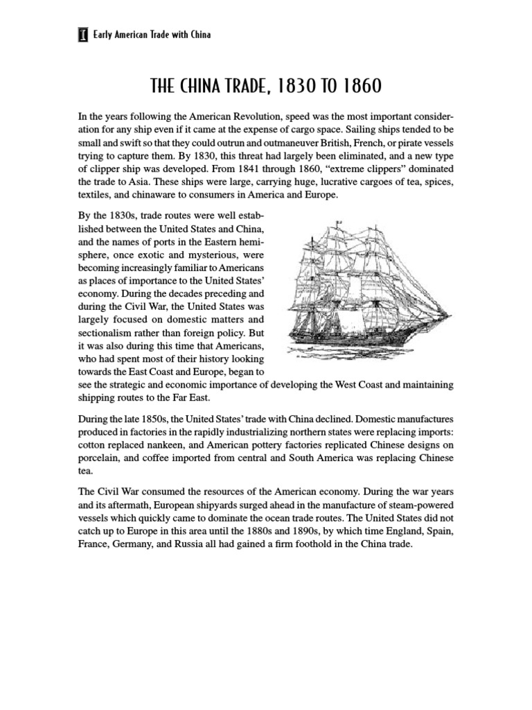 U.S.-China Trade: Clipper Ships 1830-1860 | PDF | Ships | Watercraft