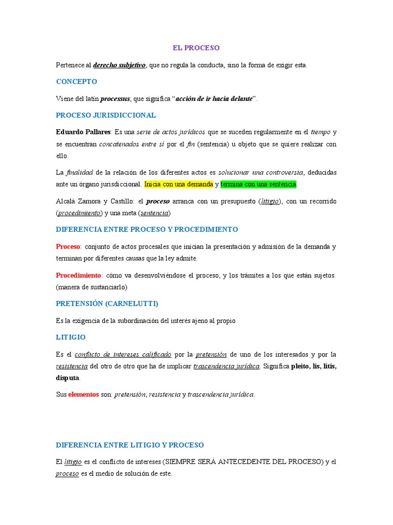 El Proceso | PDF | Ley procesal | Jurisdicción