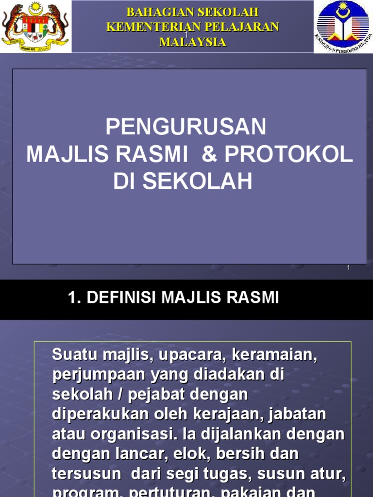 Pengurusan Majlis Rasmi Sekolah | PDF