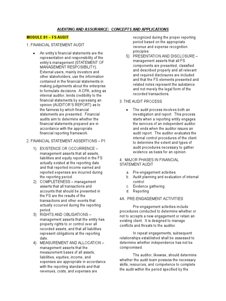 Module 1 3 Audi313 | PDF | Financial Audit | Audit