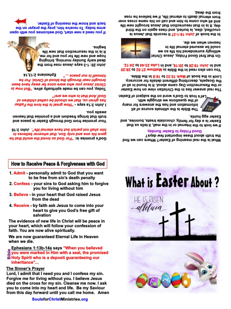 Easter Tract All On One Page | Download Free PDF | Jesus | Confession ...