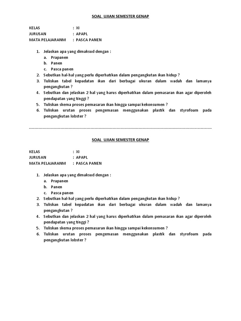 Soal Ujian Api | PDF | Sains & Matematika | Teknologi & Rekayasa