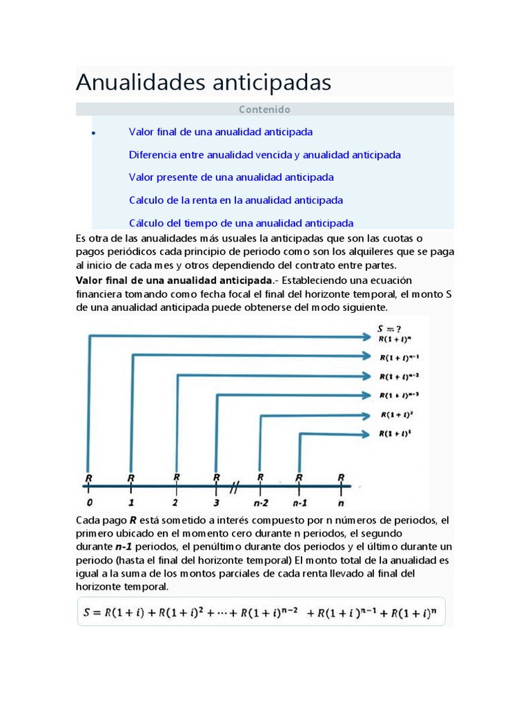 Anualidades Anticipadas | PDF | Interés | Ahorro
