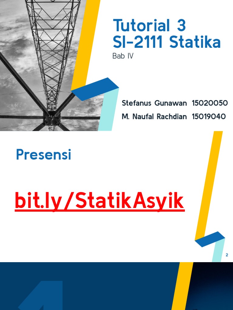 Tutorial 3 Statika | PDF