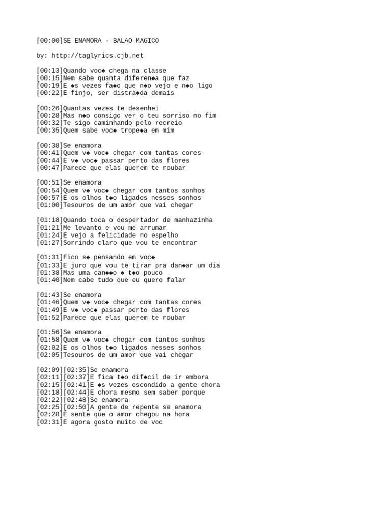 Letra da Música "Se Enamora" | PDF