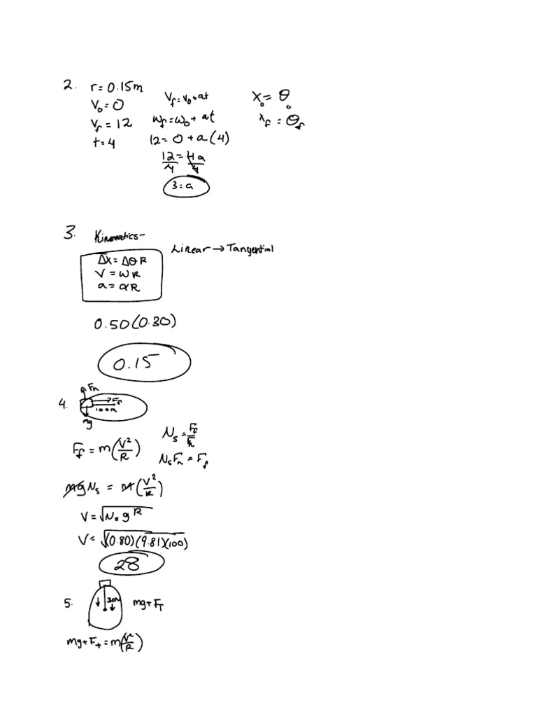 AP Physics Circular Motion Notes 2 | PDF