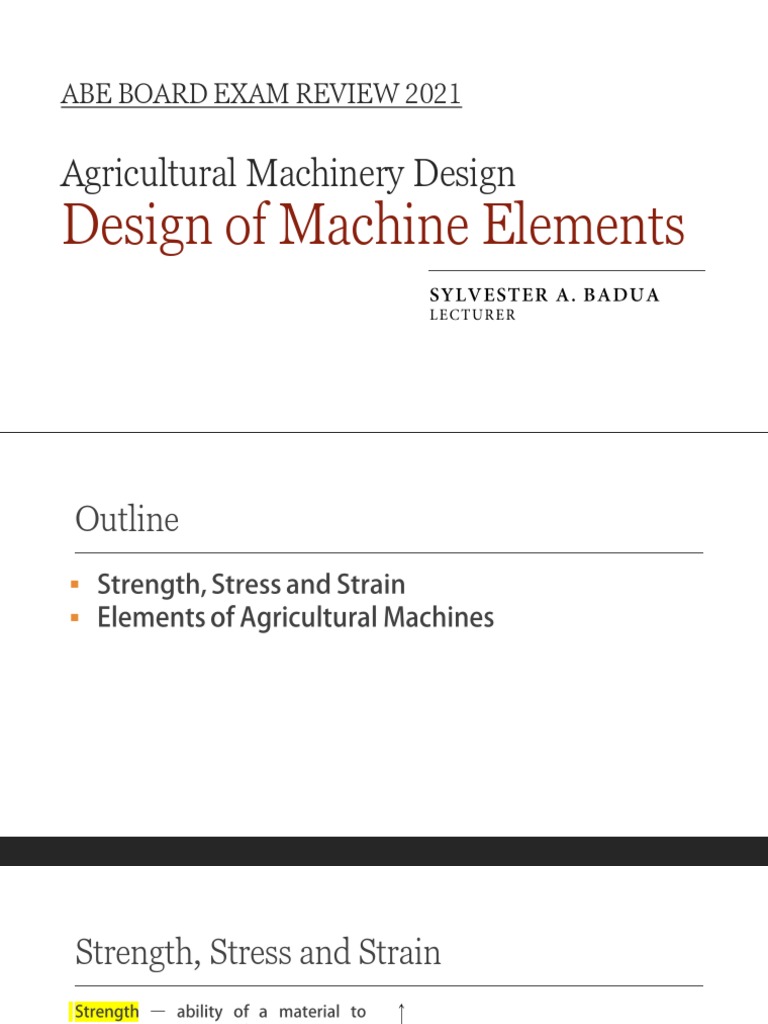 CLSU - Agricultural Machine Design | PDF | Physical Quantities ...