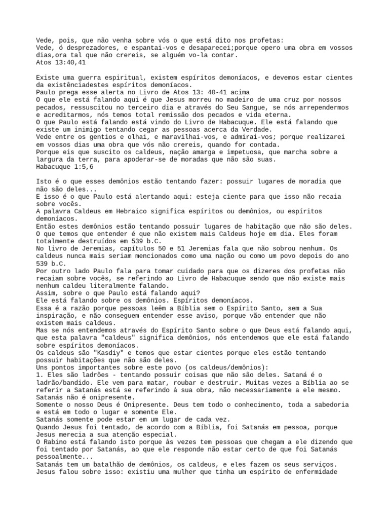Os Caldeus São Espíritos Demoníacos - Zev Porat | PDF | Daniel ...
