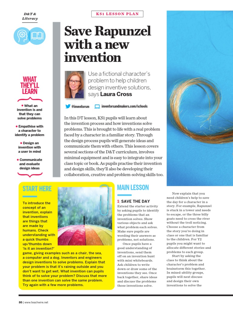 Design and Technology Lesson Ideas - KS1 Lesson Plan | PDF