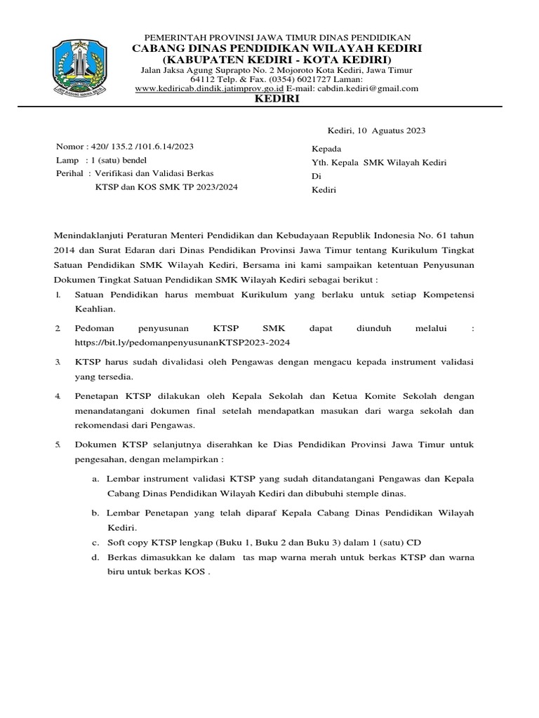 Instrumen Validasi Kosp 2023 | PDF