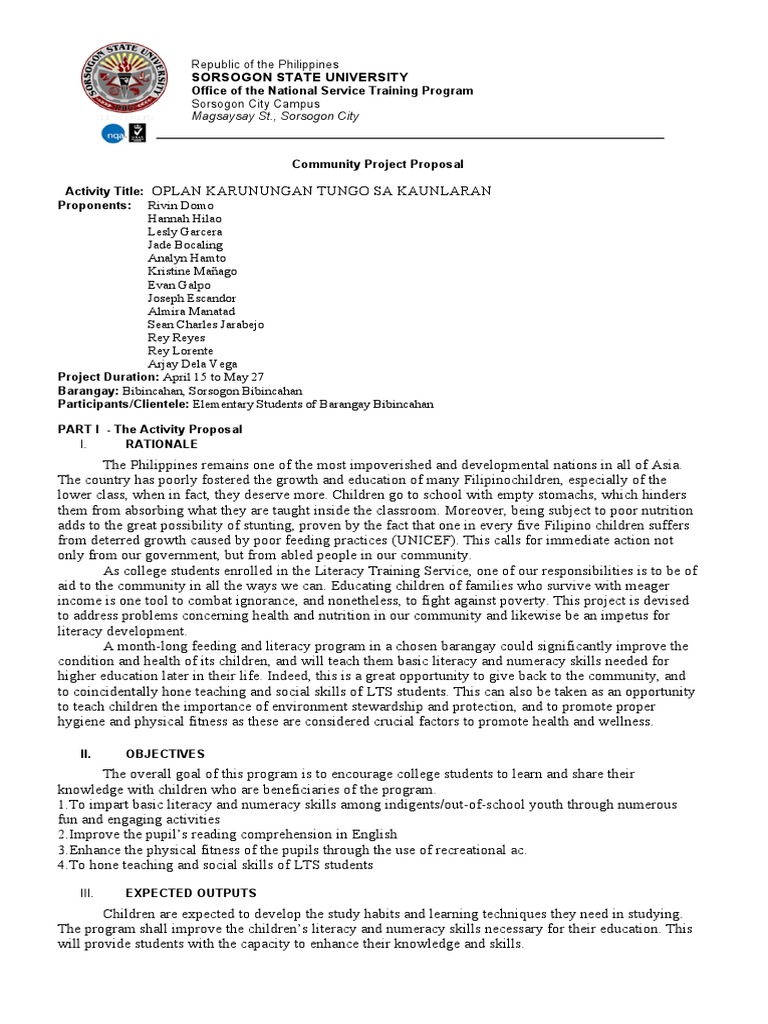 Final Lts Proposal | Download Free PDF | Literacy | Learning