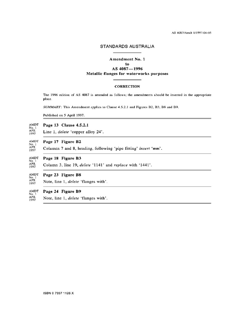 AS4087-1996 Amd1 | PDF