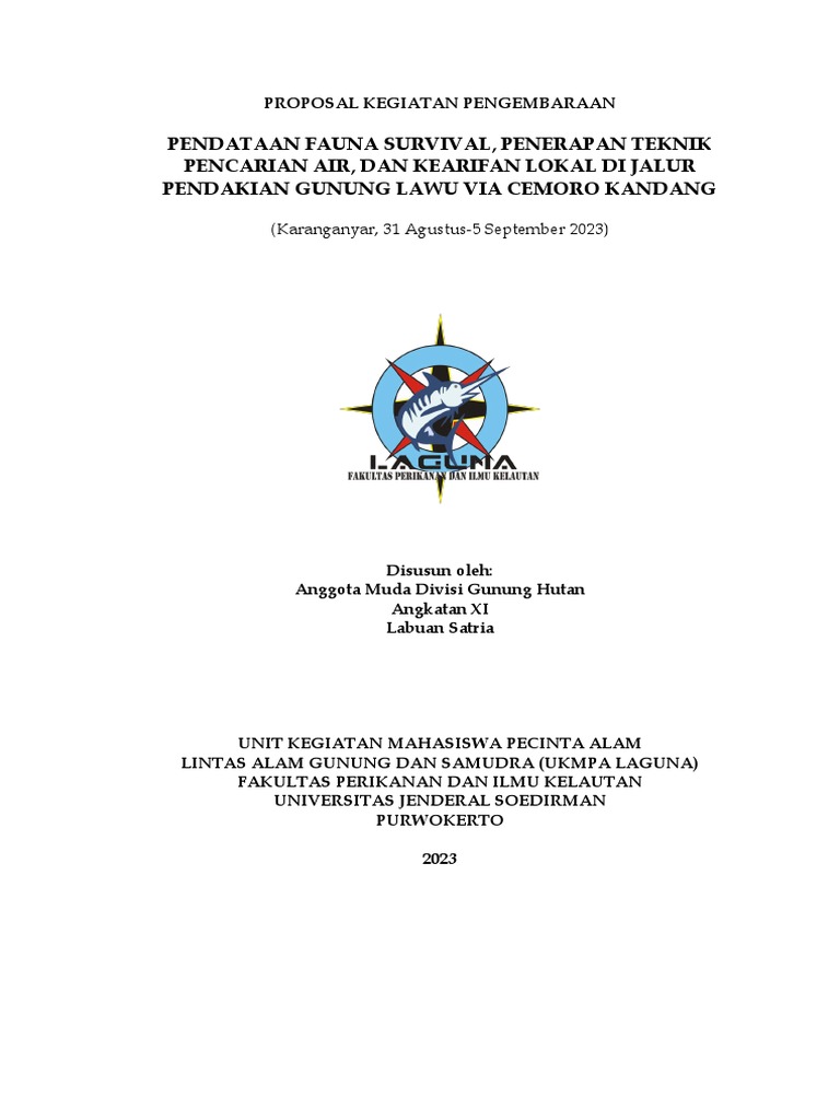 Proposal Kegiatan Pengembaraan GH 11 Telem | PDF