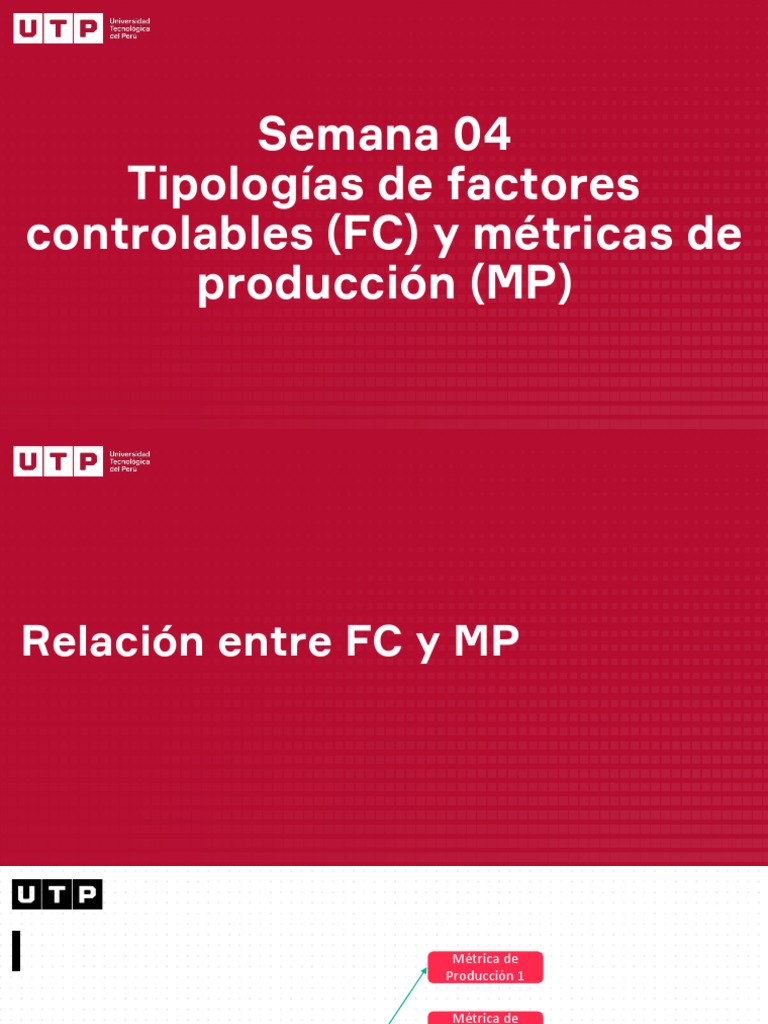 Semana 4 - PDF - Tipologías de Factores Controlables (FC) y Métricas de ...