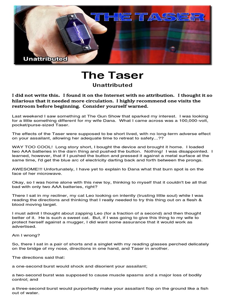 Taser | PDF | Taser