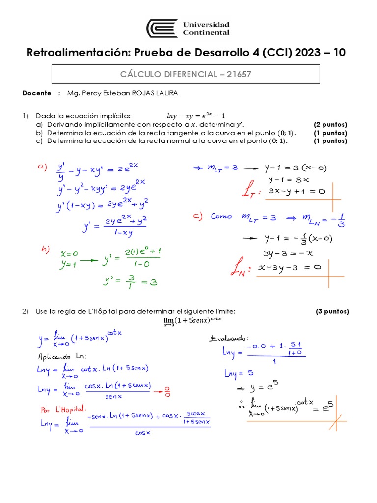 Retroalimentación PD 4 21657 | PDF | Calculo diferencial | Objetos ...