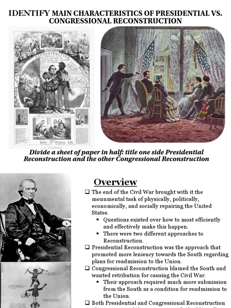 Presedential Vs Congressional Reconstruction | PDF