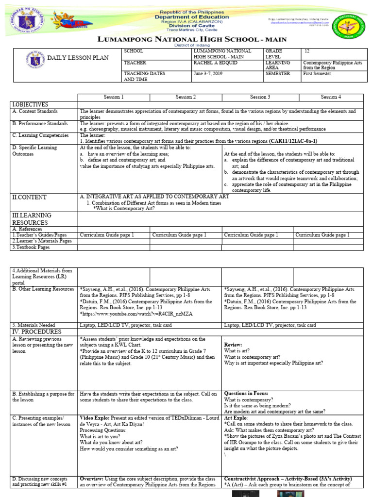 DLL Cpar Week 1 | PDF | Curriculum | Learning