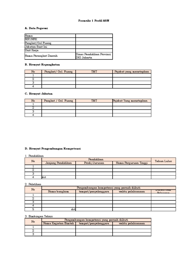 Form 1 AKPK 2023 - Diisi PNS Ybs | PDF