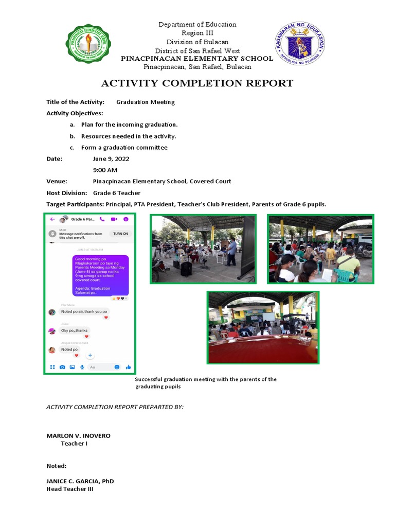Acr Parents Meeting Graduation2022 | PDF