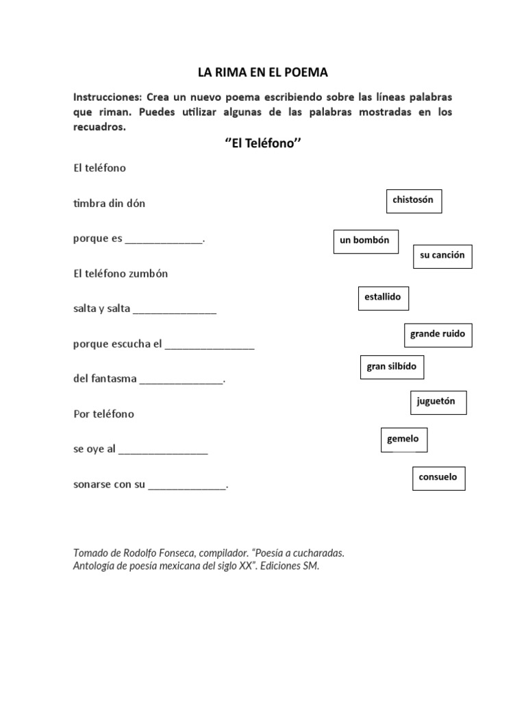 La Rima en El Poema | PDF
