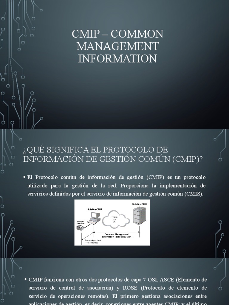 Protocolo CMIP: Gestión de Redes | PDF | Modelo osi | Objeto (informática)