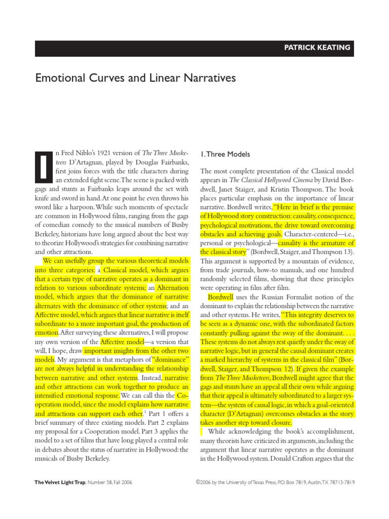 Emotional Curves and Linear Narratives | PDF | Narrative | Emotions