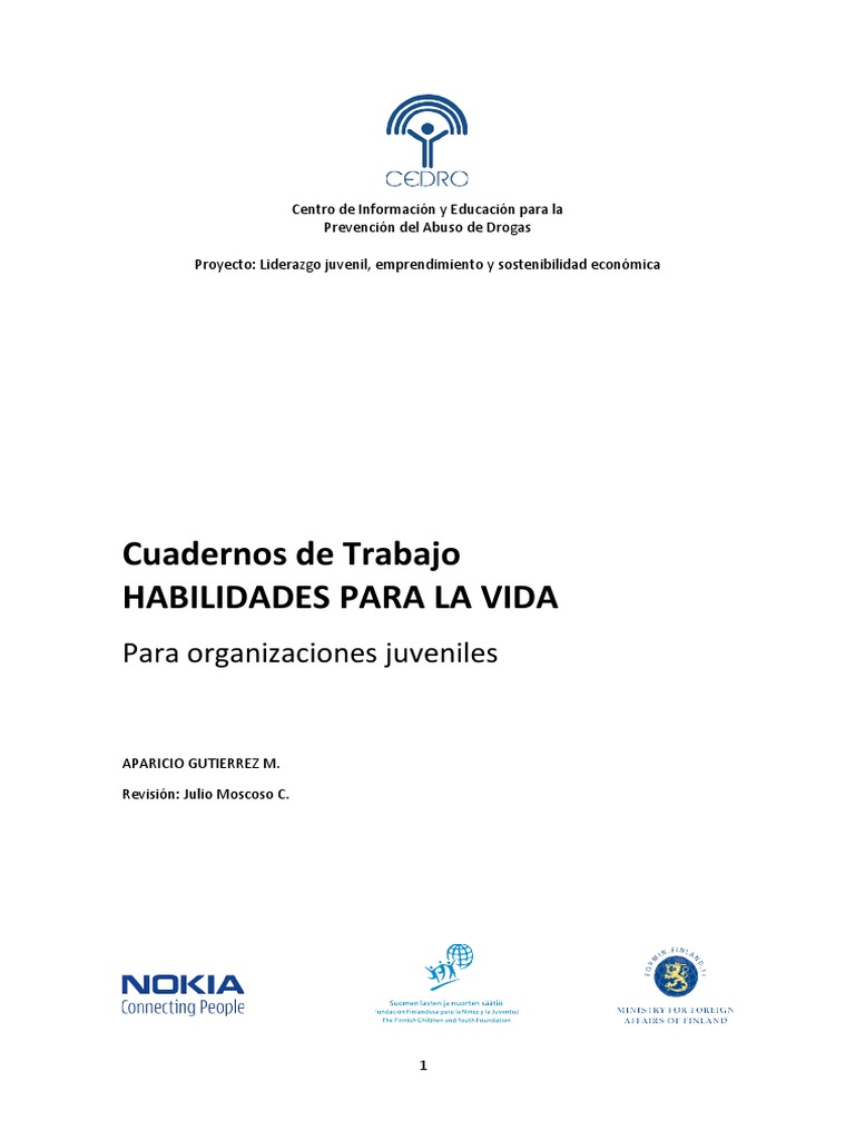 Cuadernos de Trabajo Habilidades para La Vida | PDF | Las emociones | Estrés (biología)