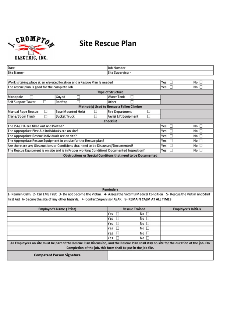 Site Rescue Plan | PDF