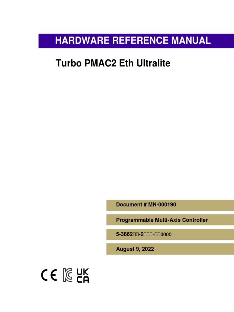 Turbo PMAC2 Eth Ultralite Hardware Reference Manual | PDF | Computer Network | Usb