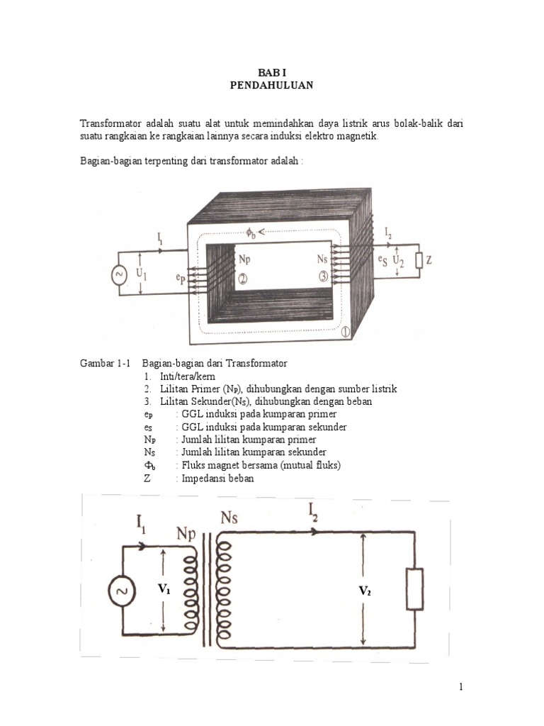Pokok Bahasan Mata Kuliah Transformator | PDF