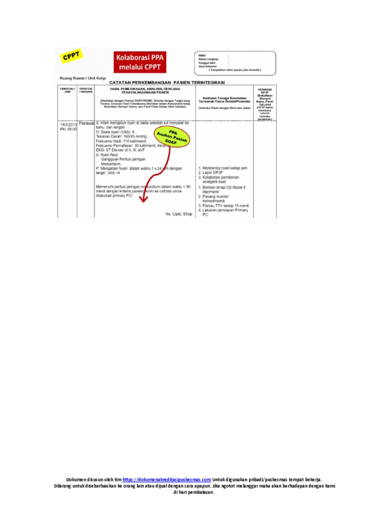 3.6.1.a Rekam Medis Pasien CPPT, Resume Medis Pasien Pulang Dirujuk ...