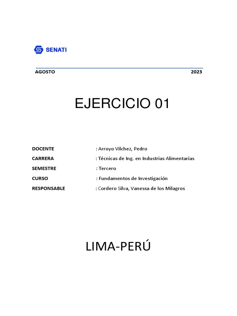 Ejercicio 01 | PDF