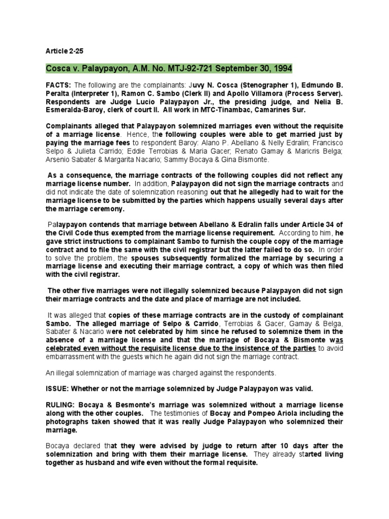 Marriage Case Pool 2 | PDF | Annulment | Marriage