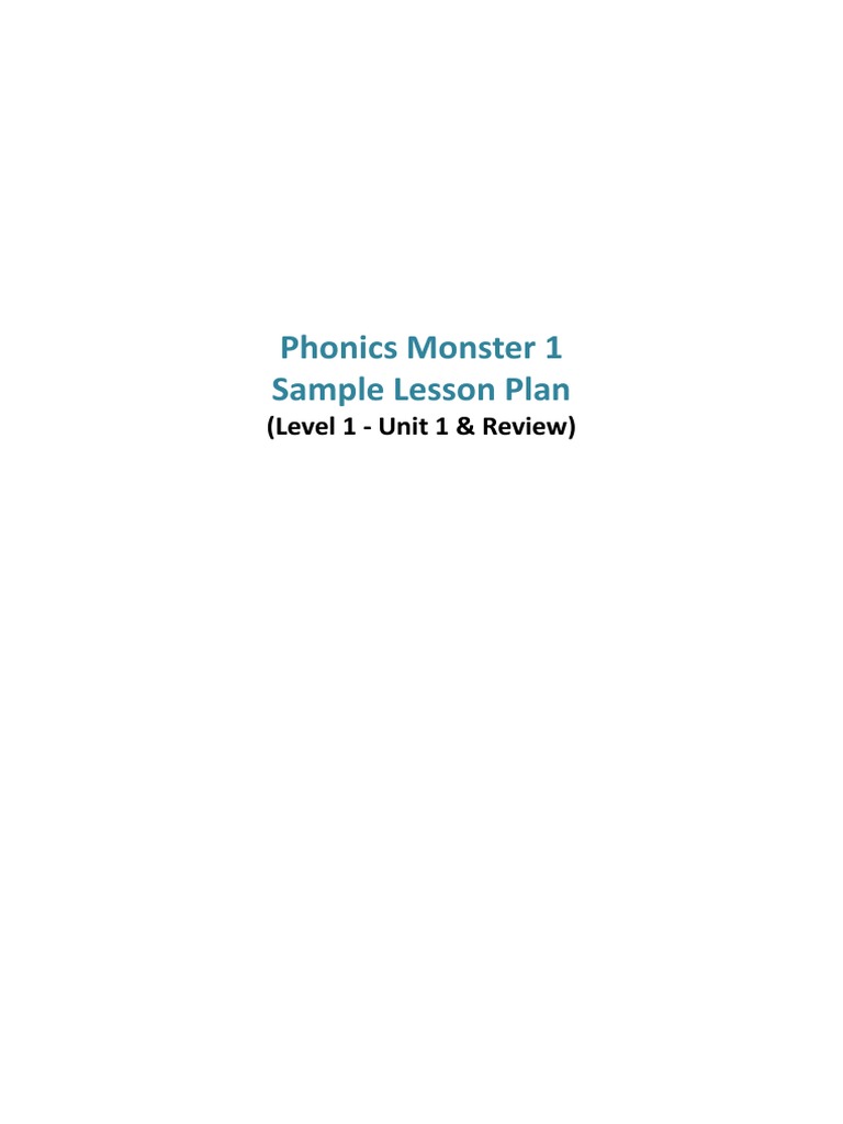 Phonics Lesson Plan for Kids | PDF | Phonics | Flashcard