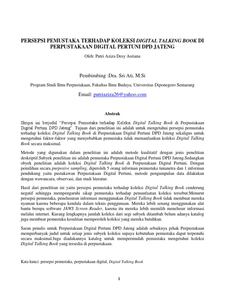 ID Persepsi Pemustaka Terhadap Koleksi Digi | PDF ID Persepsi Pemustaka Terhadap Koleksi Digi | PDF