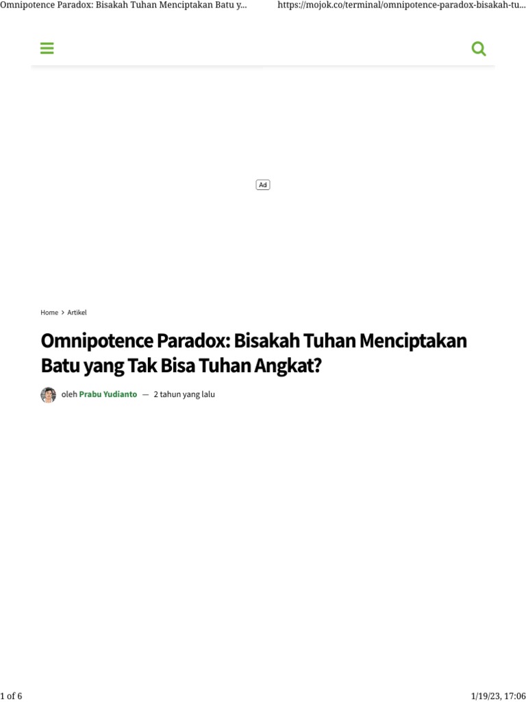 Omnipotence Paradox_ Bisakah Tuhan Menciptakan Batu Yang Tak Bisa Tuhan Angkat_ - Terminal Mojok ...