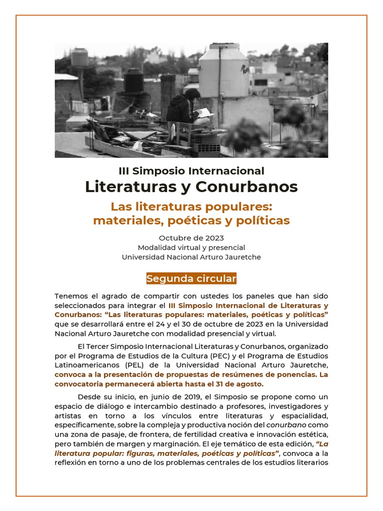 Segunda Circular Simposio LyC III | PDF | America latina | Buenos Aires