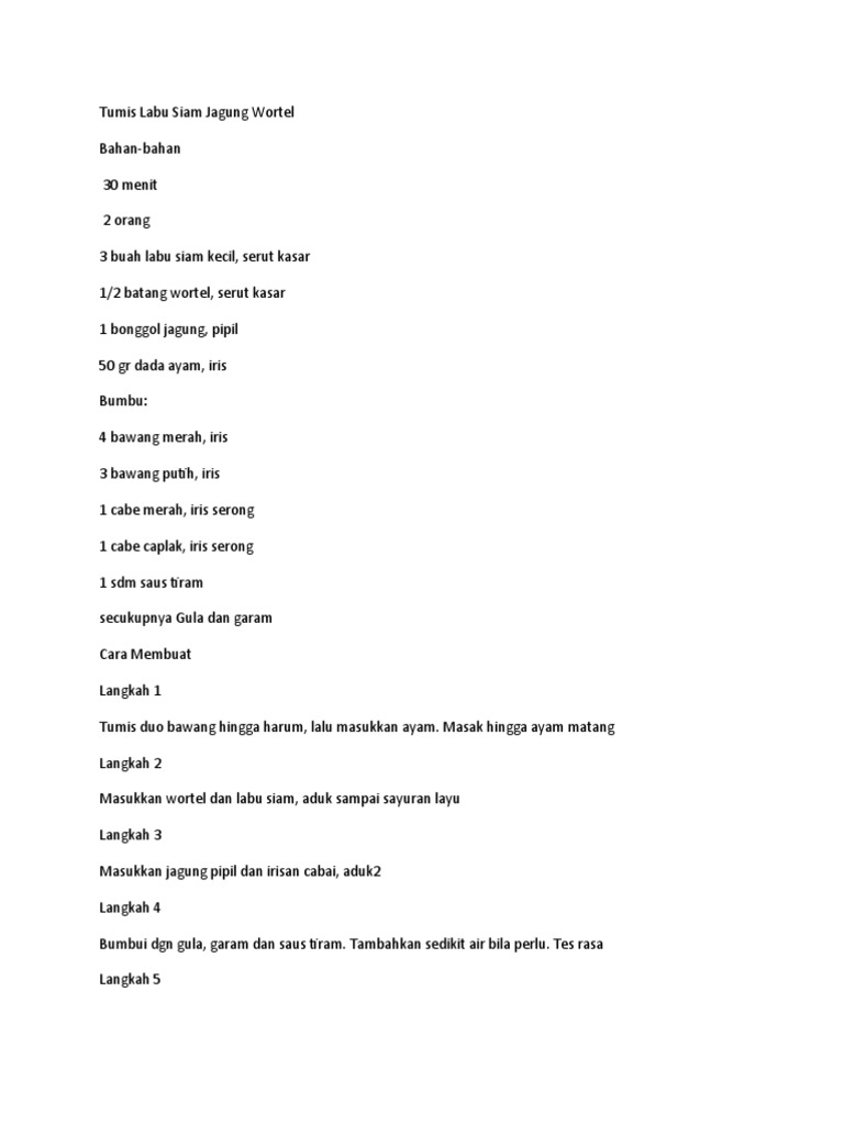 Tumis Labu Siam-WPS Office | PDF