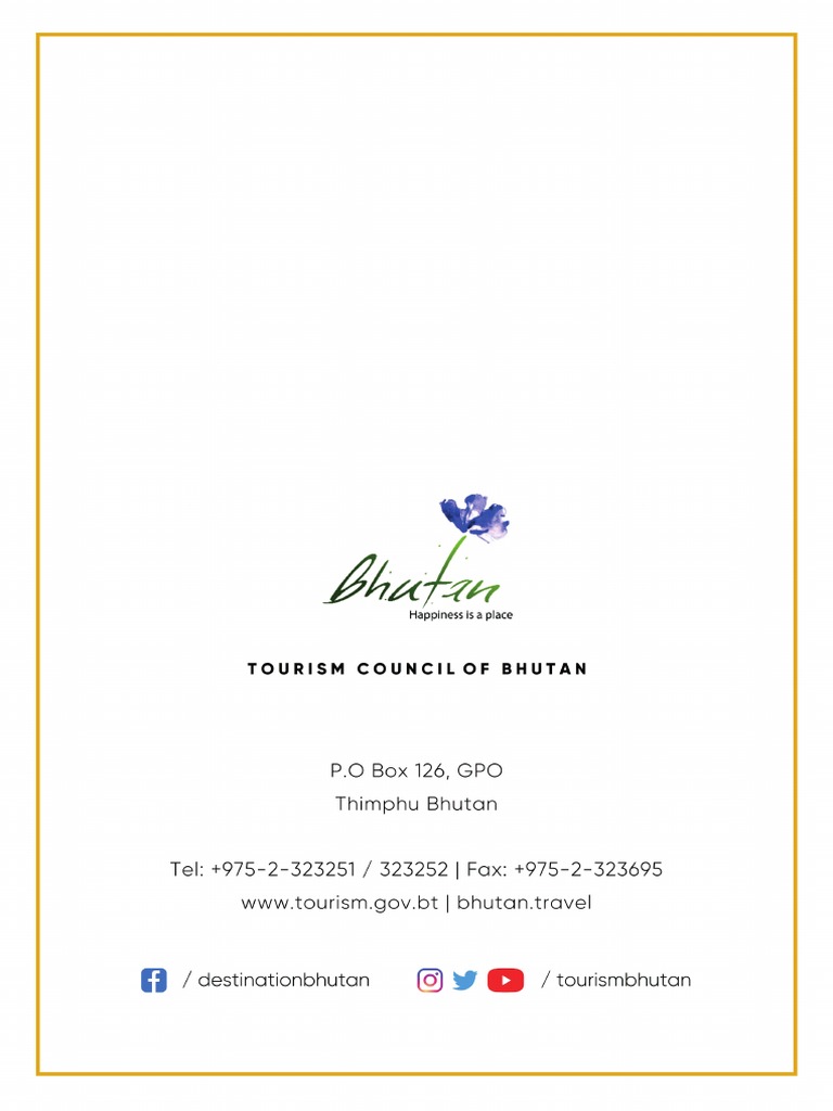 Bhutan Tourism Policy 2021 Pdf