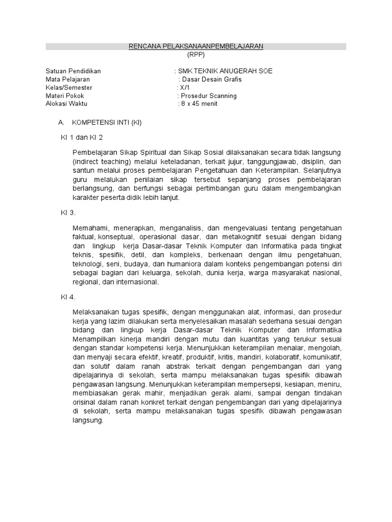 RPP 3.5 - 4.5 | PDF | Seni