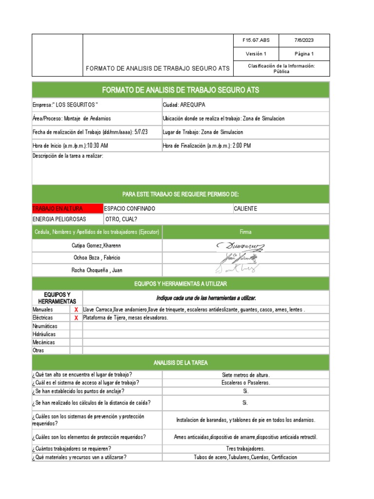 Ats - Iperc Grupo 3 | PDF