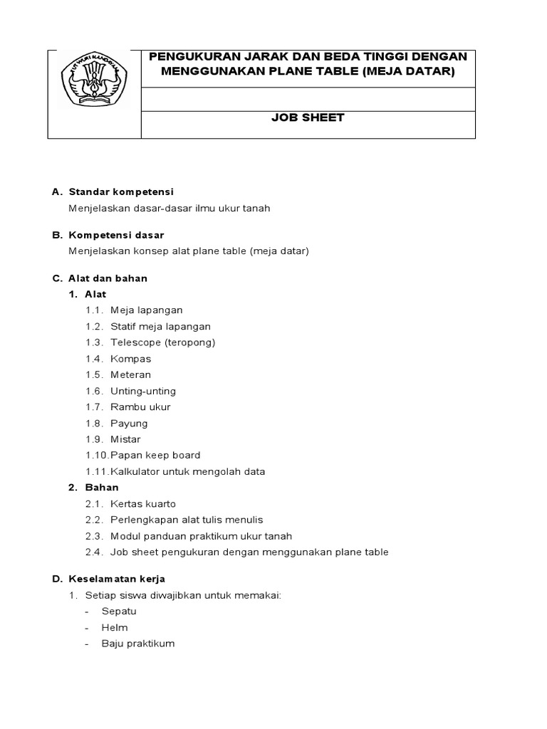 Job Sheet | PDF